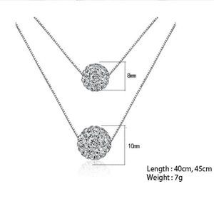 Jewelry | New 925 Sterling Silver Double Crystal Ball Chain | Poshmark